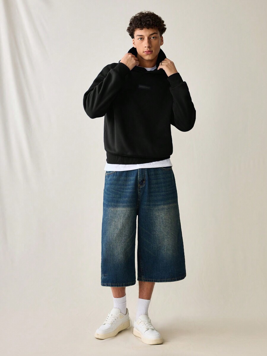 Manfinity Techy Men's Knitted Fashion Casual Solid Color Loose Fit ...