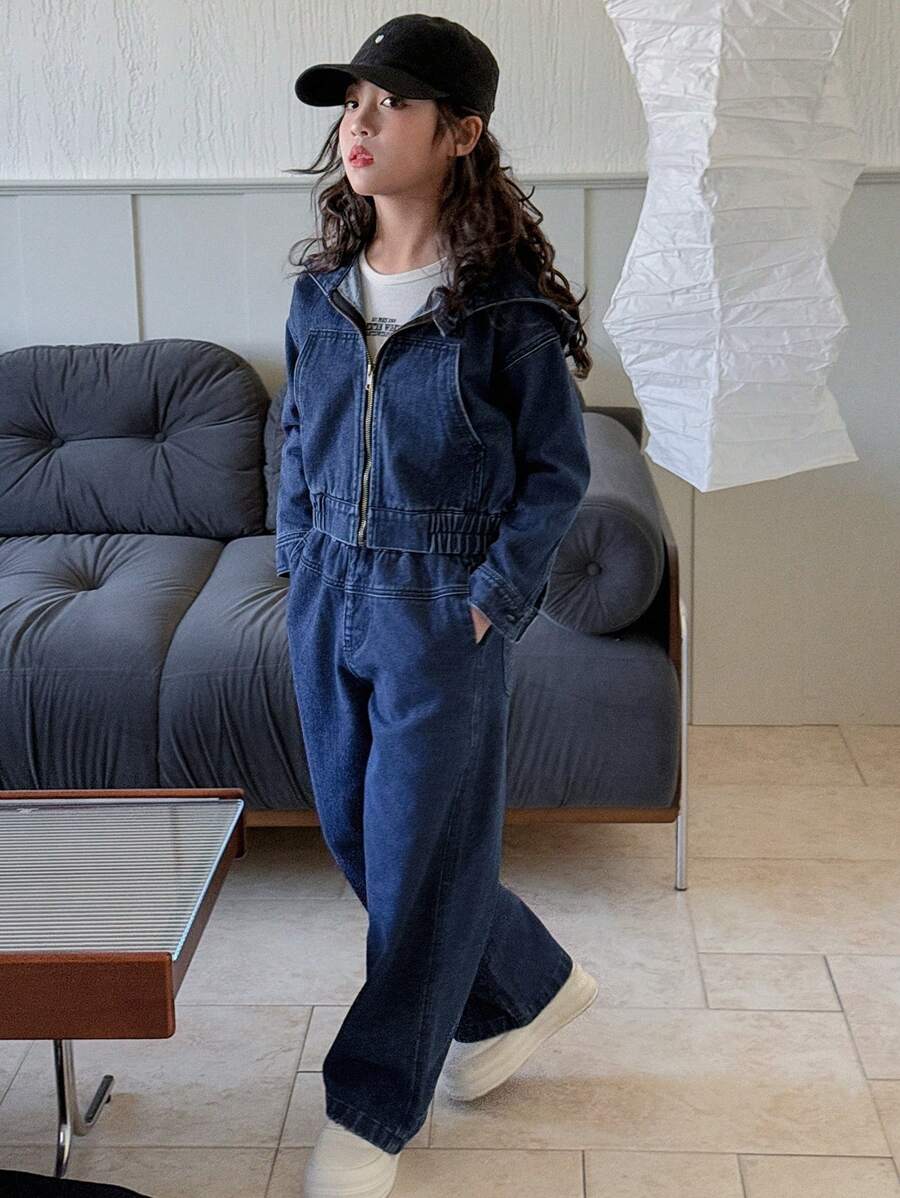 DAZY Tween Girl Tween Girl Denim Outfit | SHEIN USA