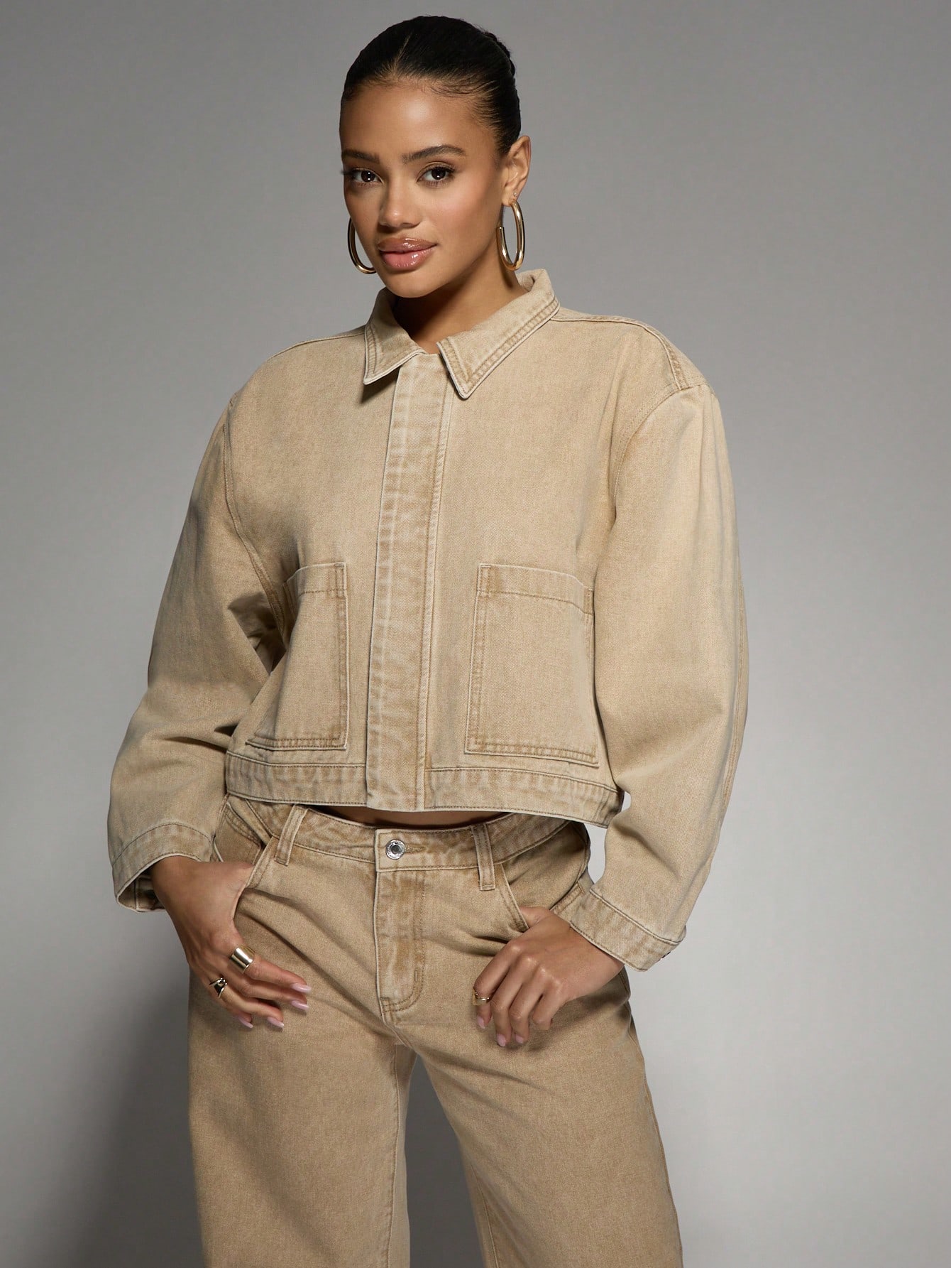 MISSGUIDED Cropped Trucker Vintage Style Denim Jacket｜MISSGUIDED