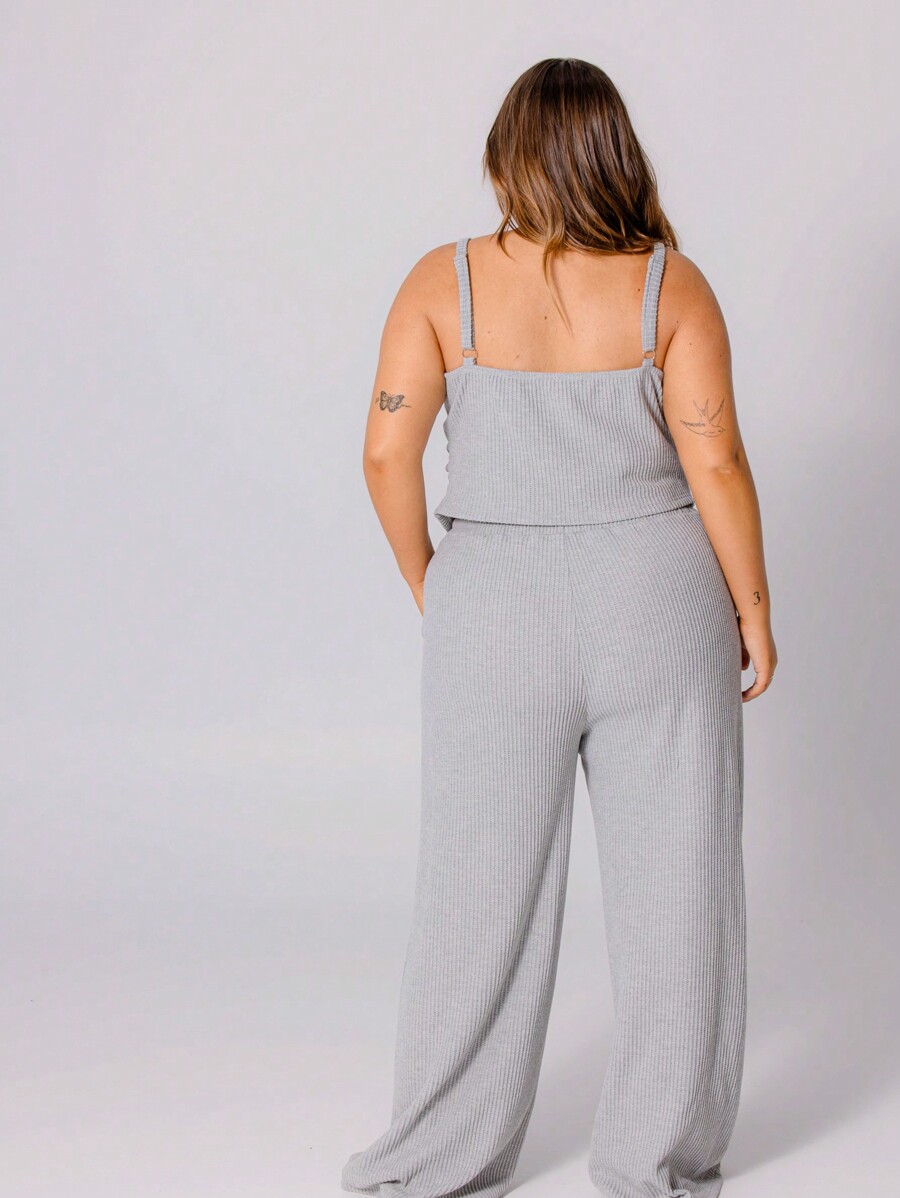 Aralina Cozy Super Soft Curve Heather Gray Drawstring Waist Waffle ...