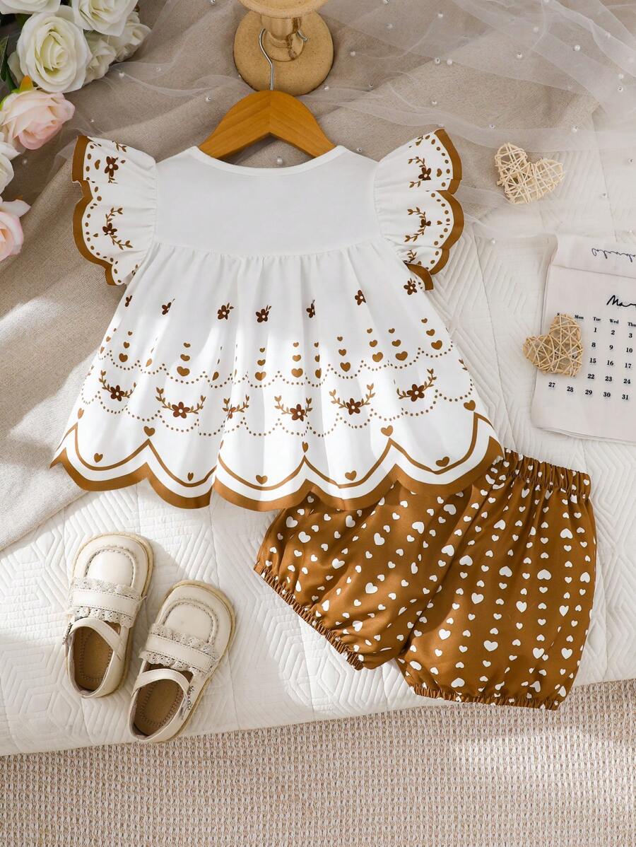 SHEIN 2 peças/conjunto Conjunto para Menina Bebê com Top de Moletom ...