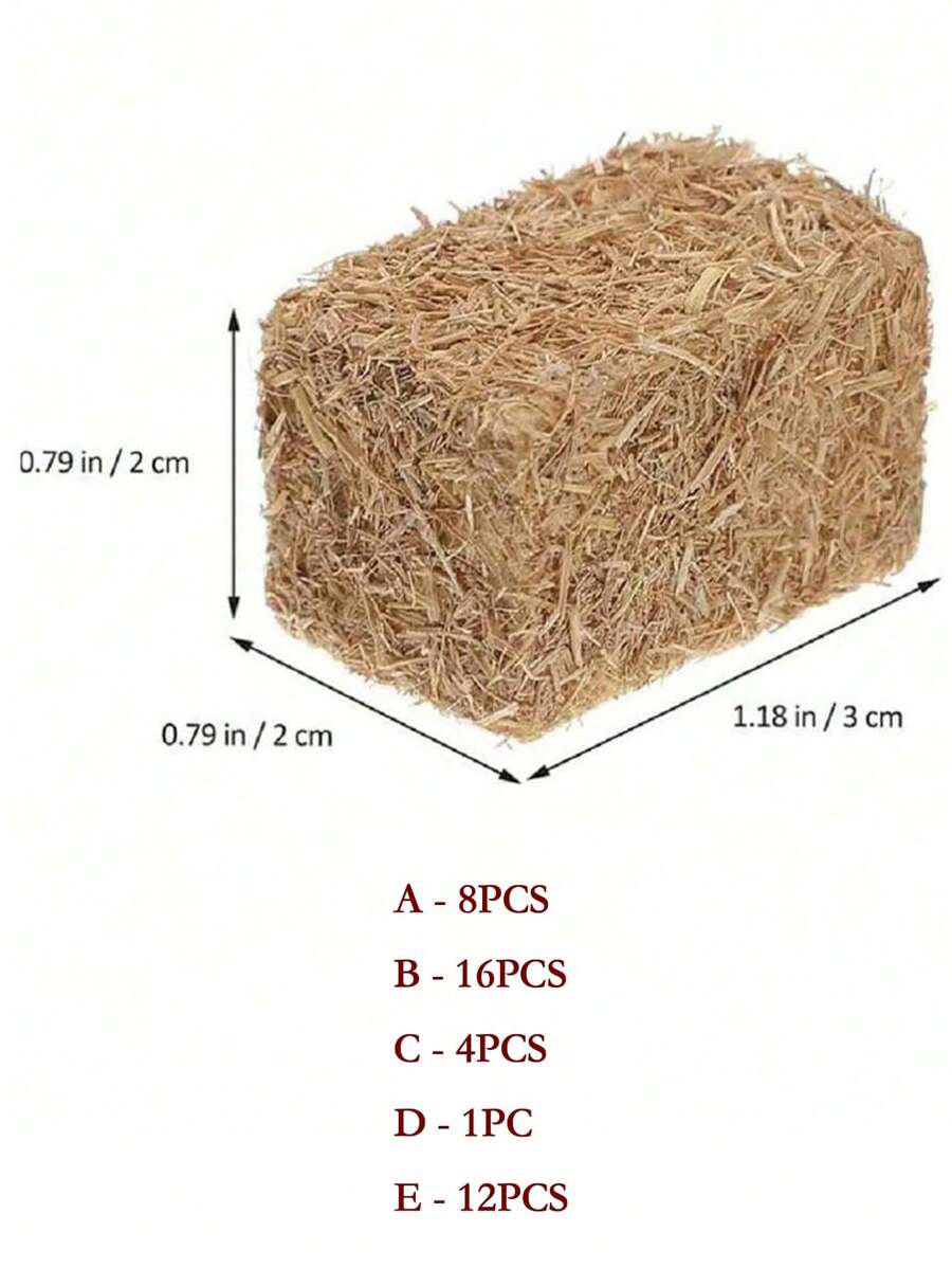 4/8pcs Mini Bales Square: 8pcs Small Decorative Bales Miniature ...