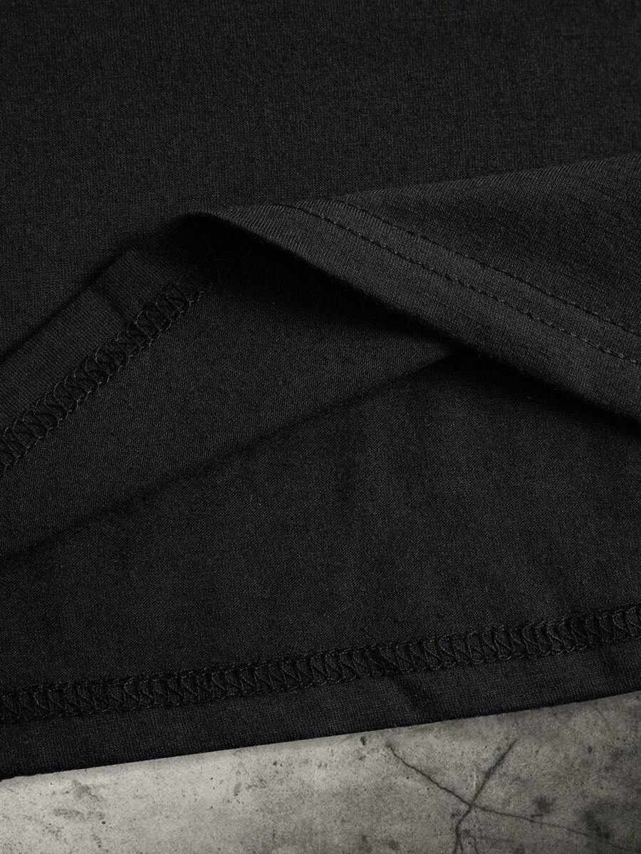 Manfinity Dauomo Men's Slogan & Capi Barra Logo Print Round Neck Short ...