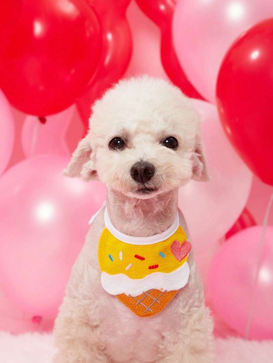 PETSIN Cute Ice Cream Shaped Pet Bandana Bib | SHEIN USA