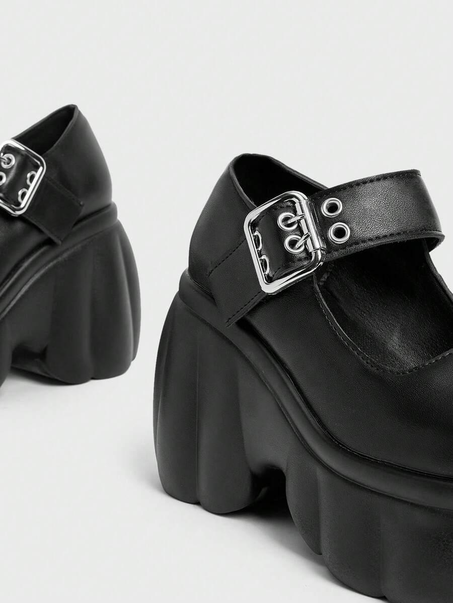 Sugerpunk Chaussures femme à plateforme épaisse, style gothique punk ...