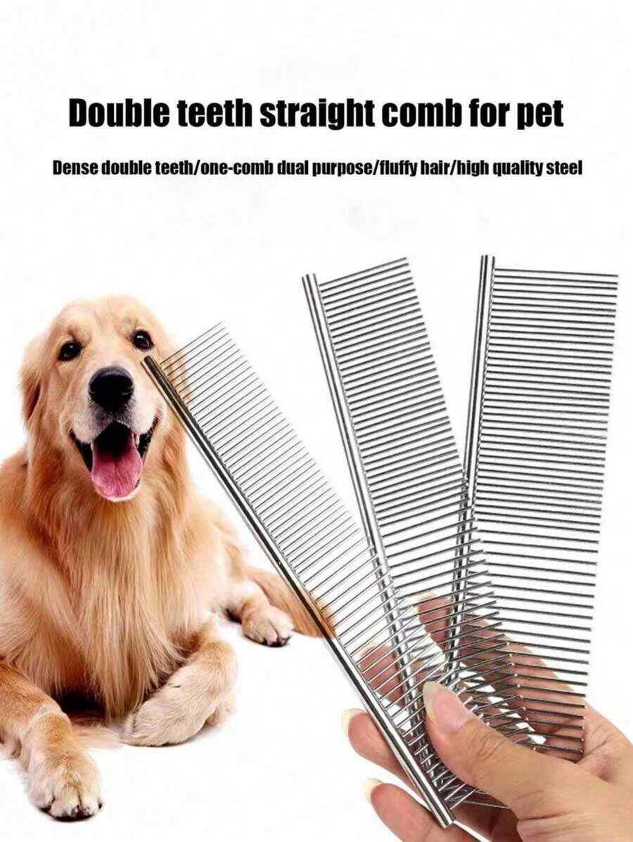 Double Sided Pet Grooming Rake Comb With Dense And Sparse Teeth | SHEIN ...