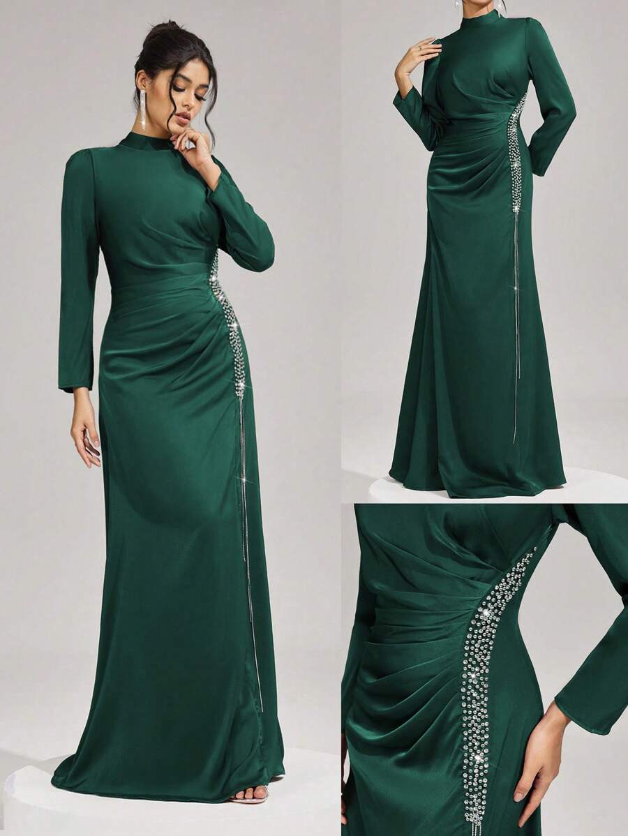 SHEIN Belle Premium Formal Dress, Luxurious Waist Design Slimming ...