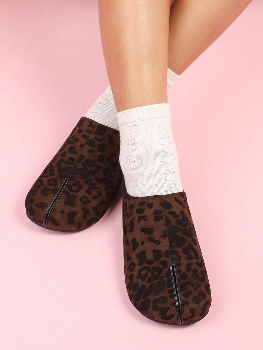 CUCCOO DOLLMOD Casual Leopard Print Women's Soft Toe Separating Shoes ...