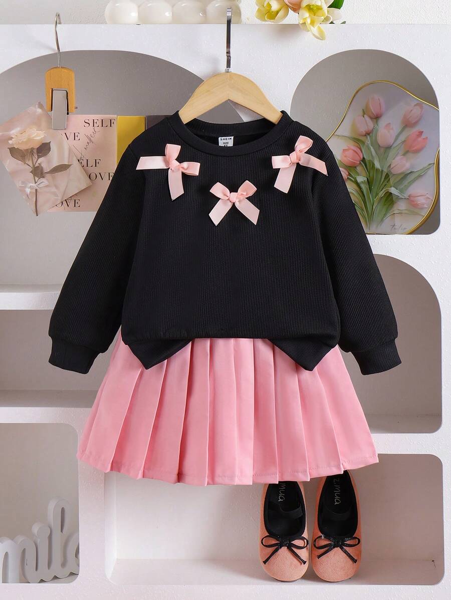 SHEIN Genkimix Kids 2 Stücke Set aus Kleine Mädchen Lässig Niedlich ...
