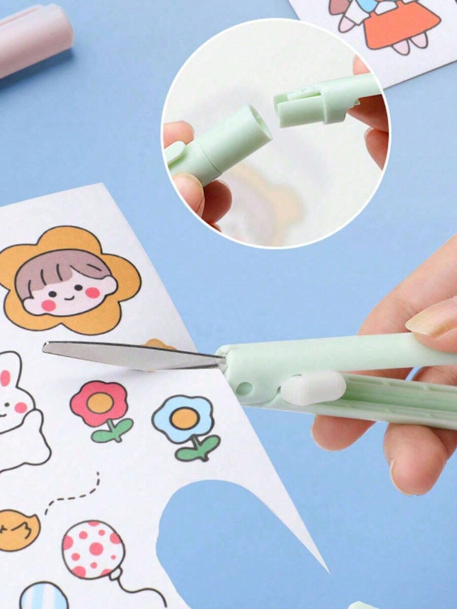 SHEIN 1pc Foldable Dual Purpose Scissors Craft Knife Paper Cutter Mini ...