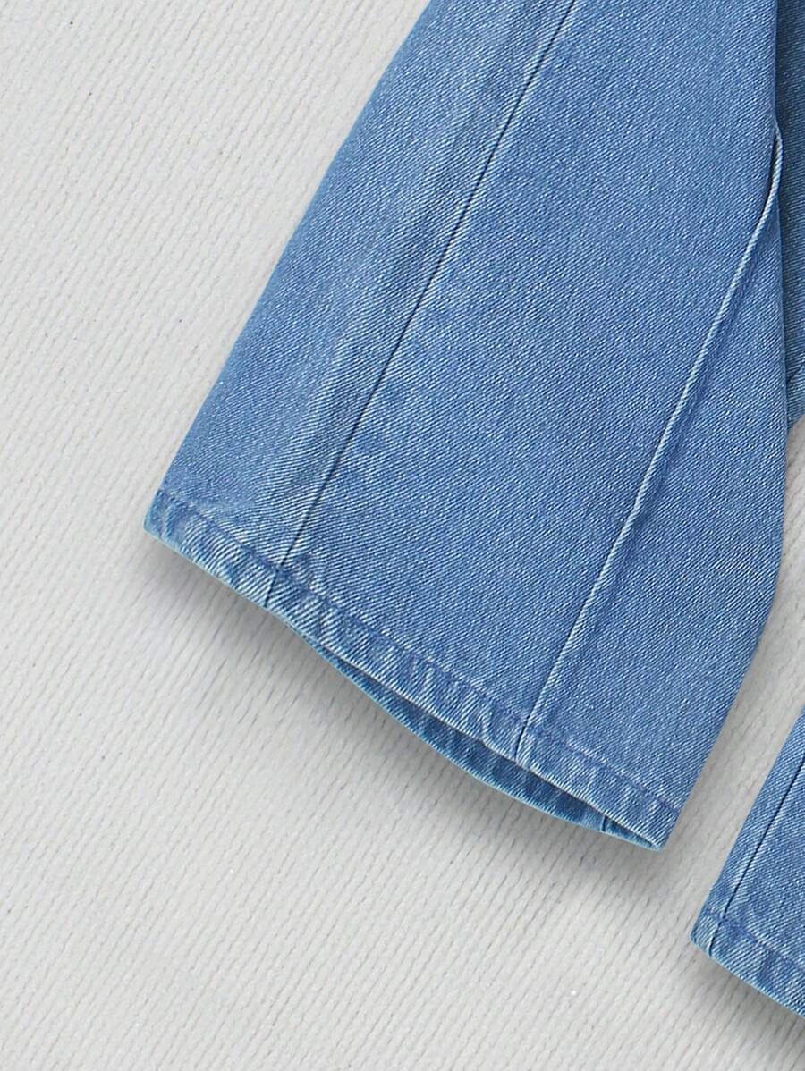 SHEIN Tween Girl Asymmetrical Waistline Loose Fit Casual Versatile ...