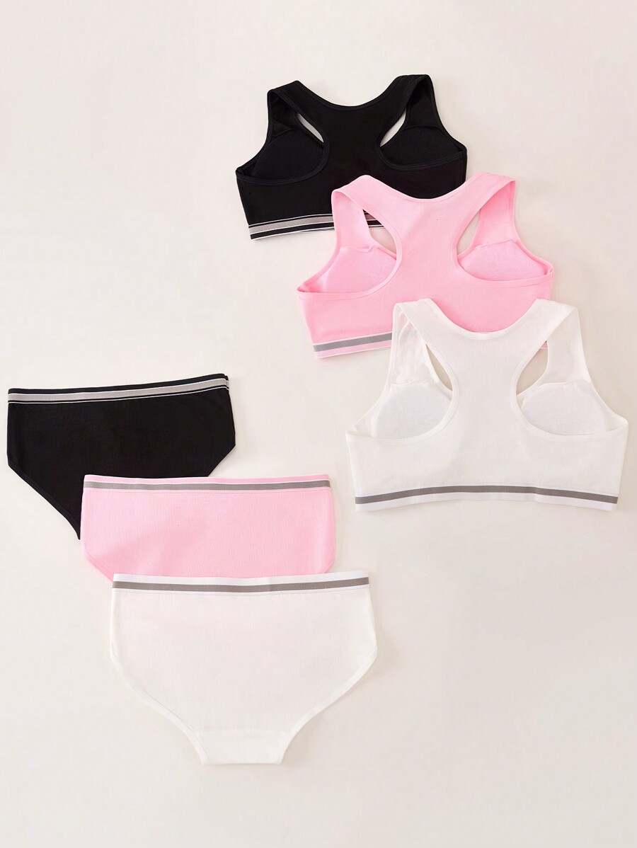 6 peças/conjunto de meninas adolescentes moda simples carta nuvem ...