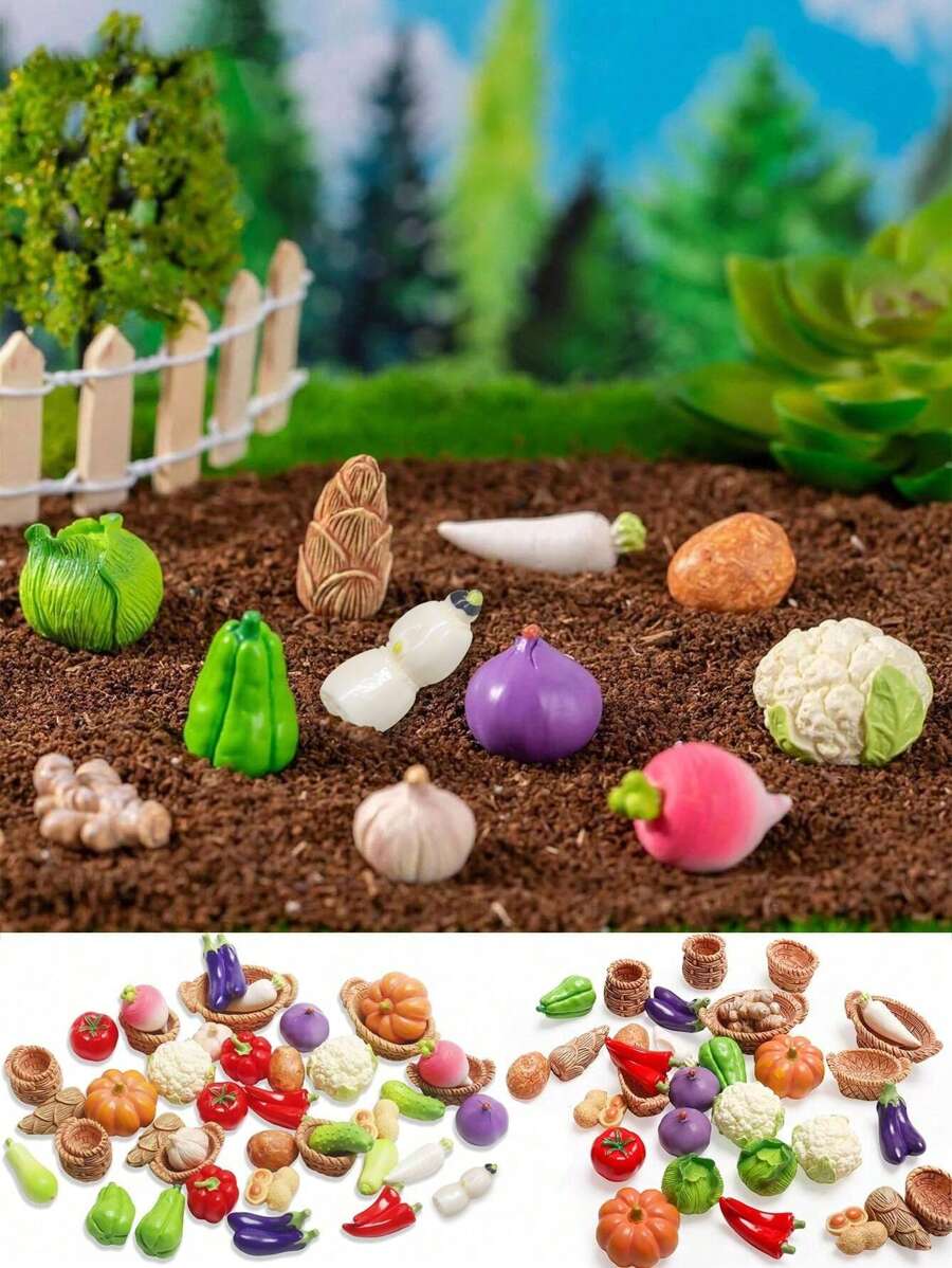 Fake Mini Fruits And Vegetables Resin Fruit Model Realistic,Miniature ...