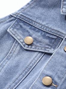 Wynsel Vestido vaquero de mujer estilo western con botones, aberturas y ...