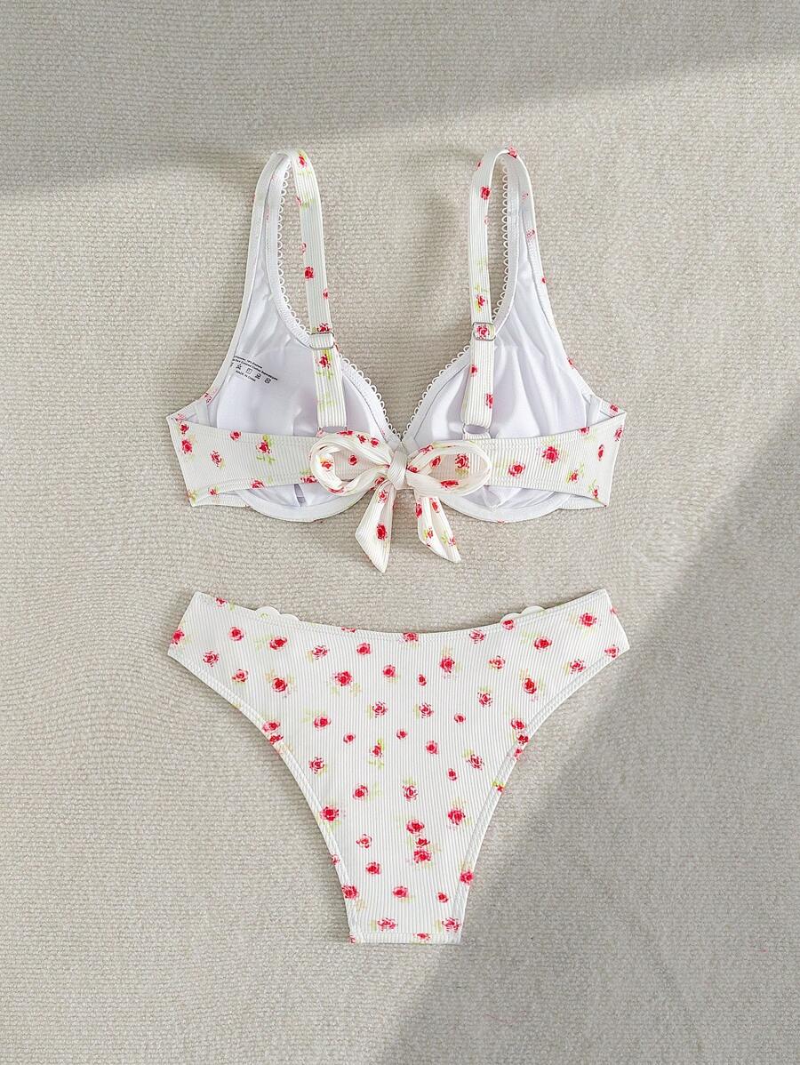 Swim Mod Summer 1pc Women/Teen Ditsy Floral Two-Piece Bikini, Underwire ...