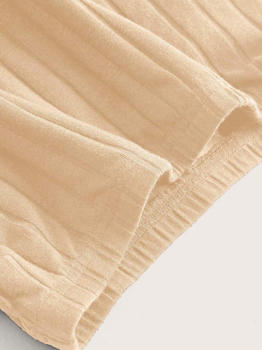 SHEIN EZwear Gonna a vita elastica con orlo a sirena color albicocca ...