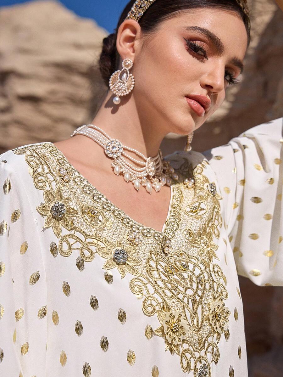 SHEIN Najma Women's Turkish Maxi Dress & Arabic Traditional Long Dress ...