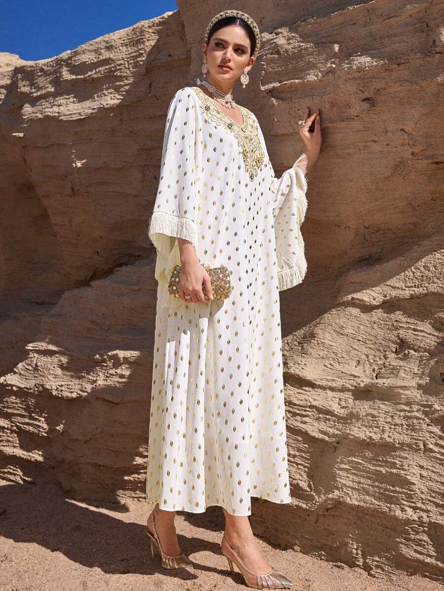 SHEIN Najma Women's Turkish Maxi Dress & Arabic Traditional Long Dress ...