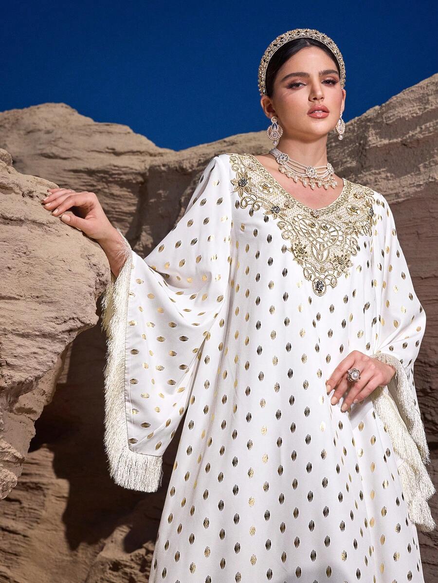 SHEIN Najma Women's Turkish Maxi Dress & Arabic Traditional Long Dress ...