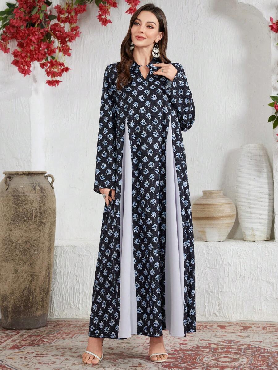 SHEIN Najma Muslim Fashion Ladies Islamic Traditional Dress, Arabic Long Robe Kaftan | SHEIN UK