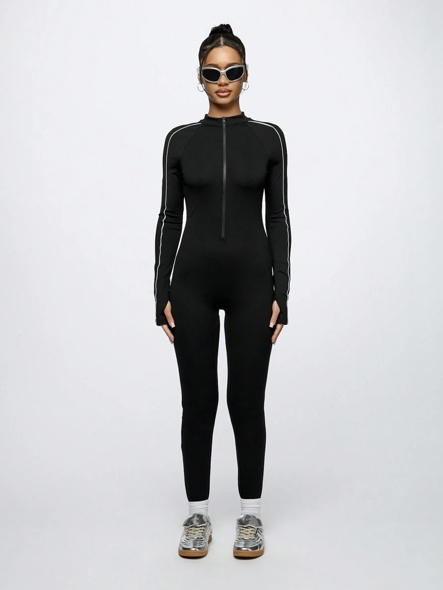 SUMWON WOMEN Athletic PerFormance Full Length Unitard Jumpsuit With ...