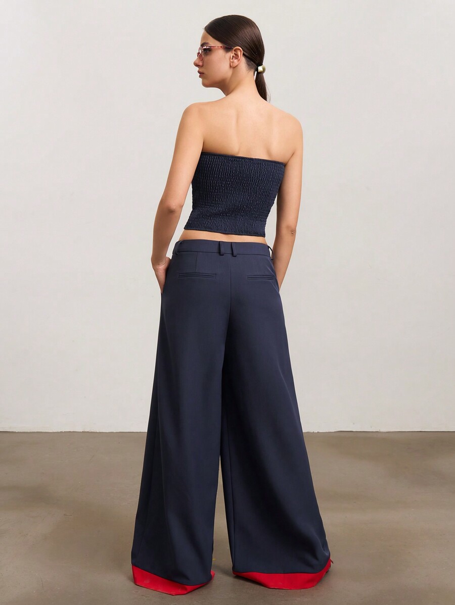 SURIMA ชุดเซ็ต 2 ชิ้น เสื้อและกระโปรงสีคอนทราสต์สำหรับสตรี | SHEIN TH