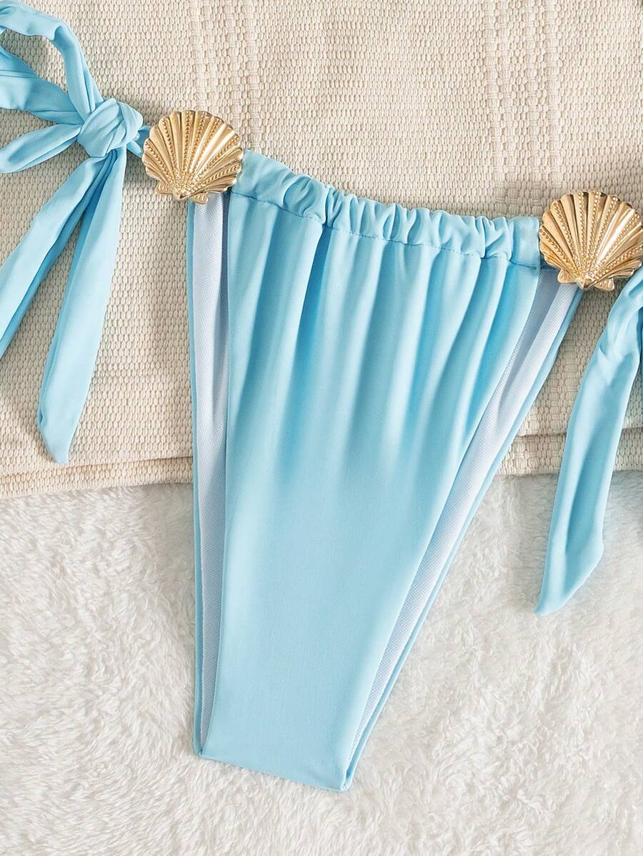 SHEIN Swim Mod 2pcs/Set Women Solid Color Sexy Bikini Top Paired With ...