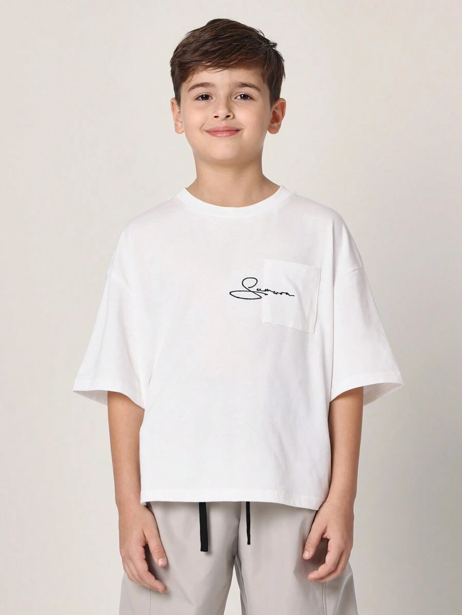 SUMWON Koszulka dla chłopców Tween z wygodnym regularnym krojem ...