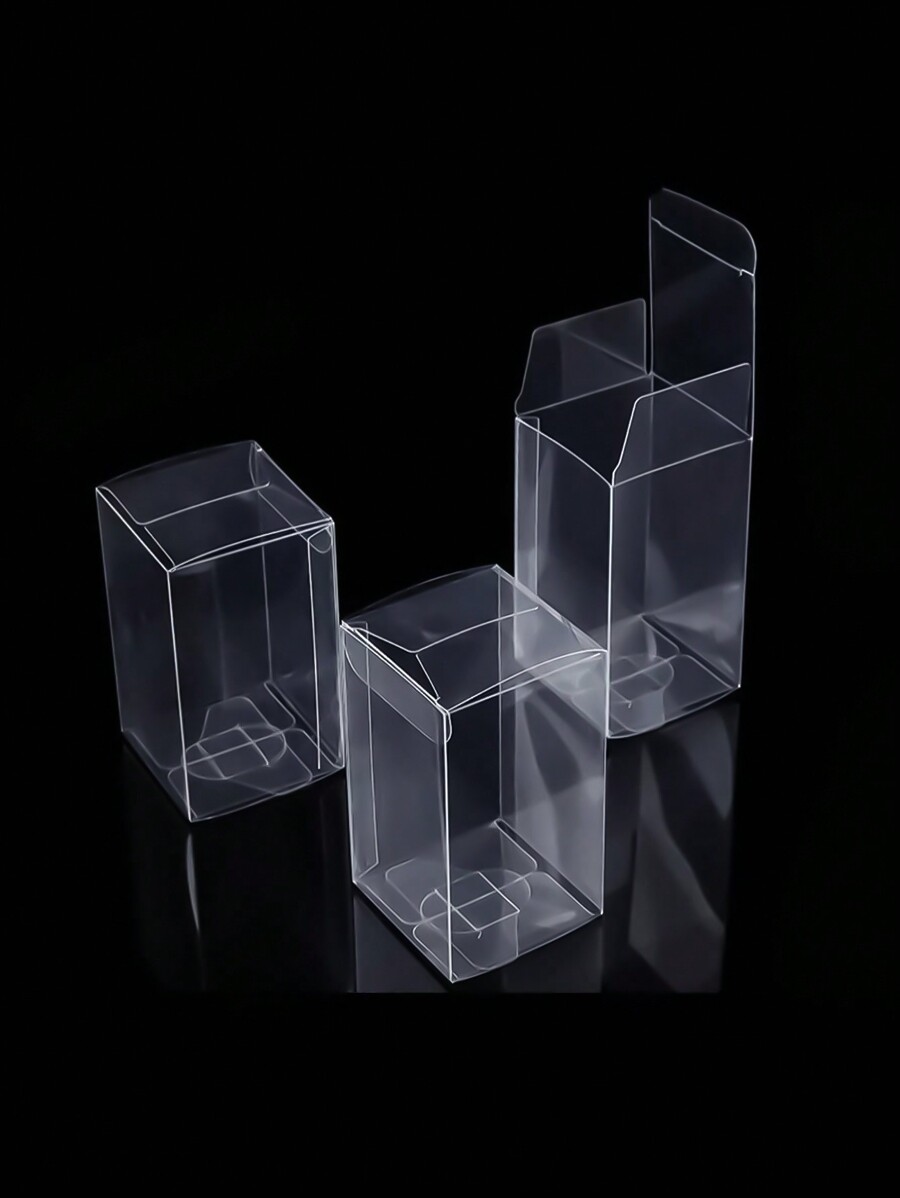 5pcs Clear Gift Wrapping Box, Modern PVC Gift Box For Party Valentine ...