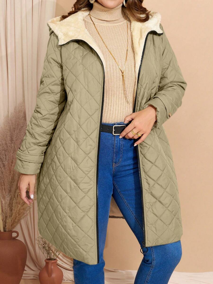 EMERY ROSE Plus Size Fall Clothes Curve Thanksgiving Women Outfit Fuzzy Women`S Long Sleeve Zip ...