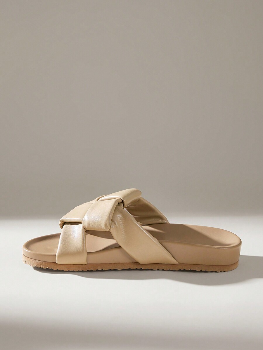 Solecia รองเท้าแตะลำลองเพื่อผู้หญิง แบบเปิดปลายเท้า ผูกเชือกยืดหยุ่น ...