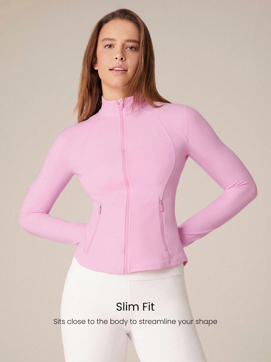 GLOWMODE FeatherFit™ Strike A Pose Back Mesh Panel Training Jacket With ...