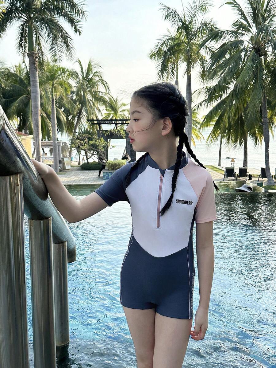 DAZY Girl's (Plus Size) One-Piece Swimsuit, Fall Clothing | SHEIN EUR