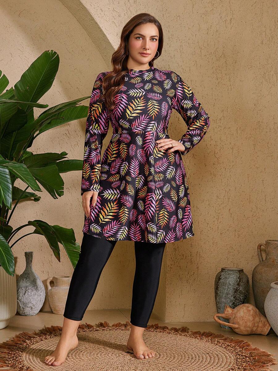 SHEIN Swim Mulvari Plus Size Middle East Style Modest Burkini Set ...