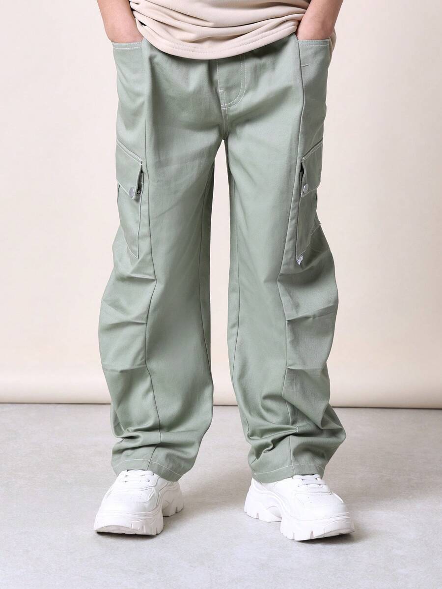 SUMWON Tween Boys Comfy Straight Fit Cargo Pant | SHEIN UK