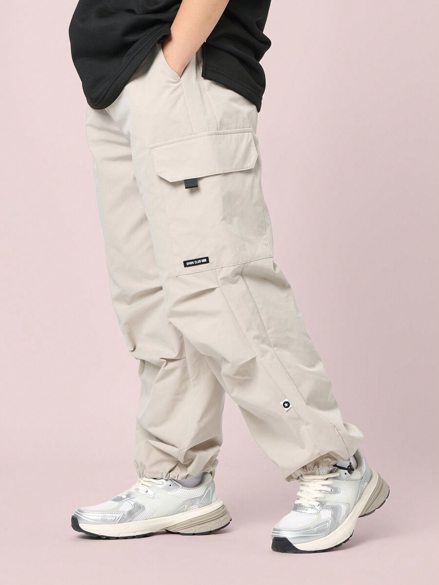 SUMWON Tween Boys Comfy Straight Fit Nylon Cargo Parachute Pant | SHEIN EUR