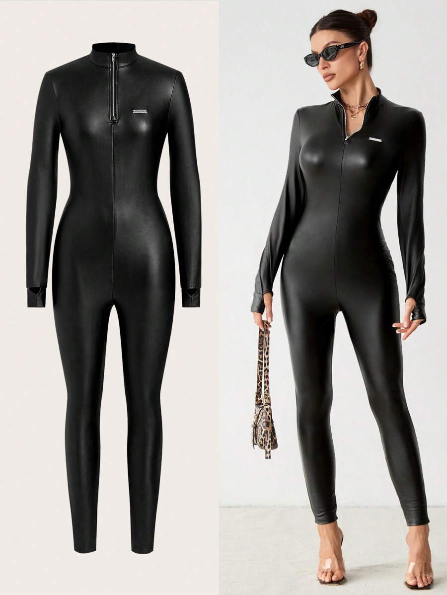 SHEIN EZwear Tall Girls Athleisure Ski Going Out Turtleneck Long Sleeve ...