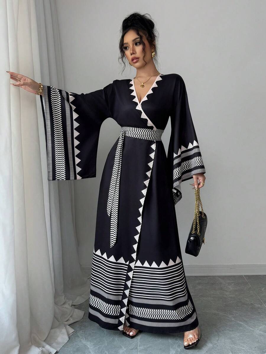 Chiquease Women's Elegant Placement Floral Criss-Cross Tie Exaggerated ...