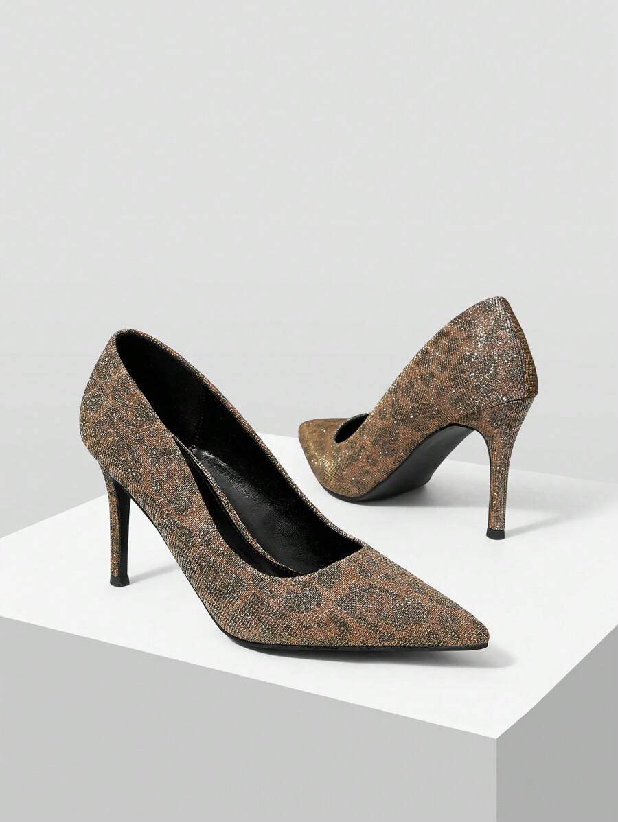 MOTF PREMIUM Women's Fashion Leopard Print Sexy High Heel Party Pumps ...