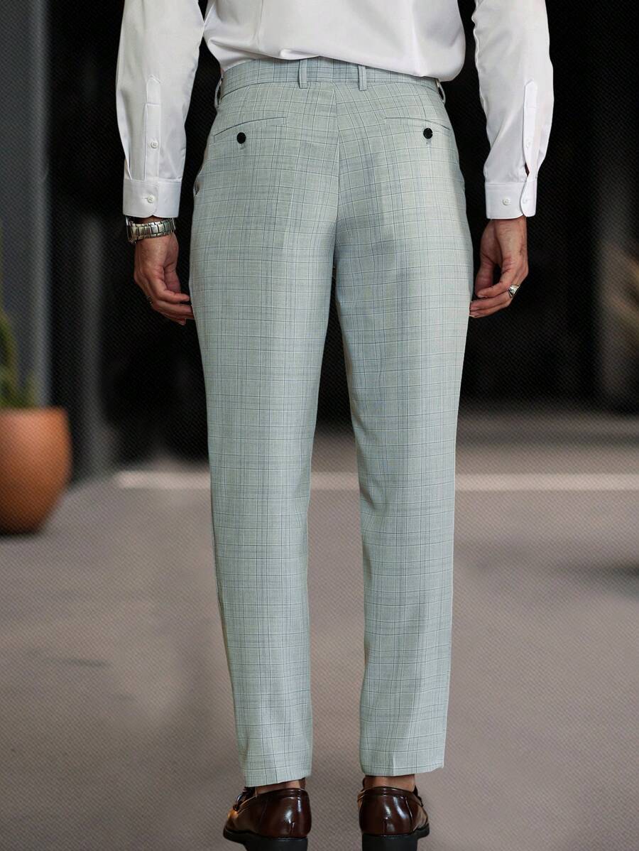 Manfinity Mode Men's Plain Simple Casual Formal Suit Pants, For Daily ...