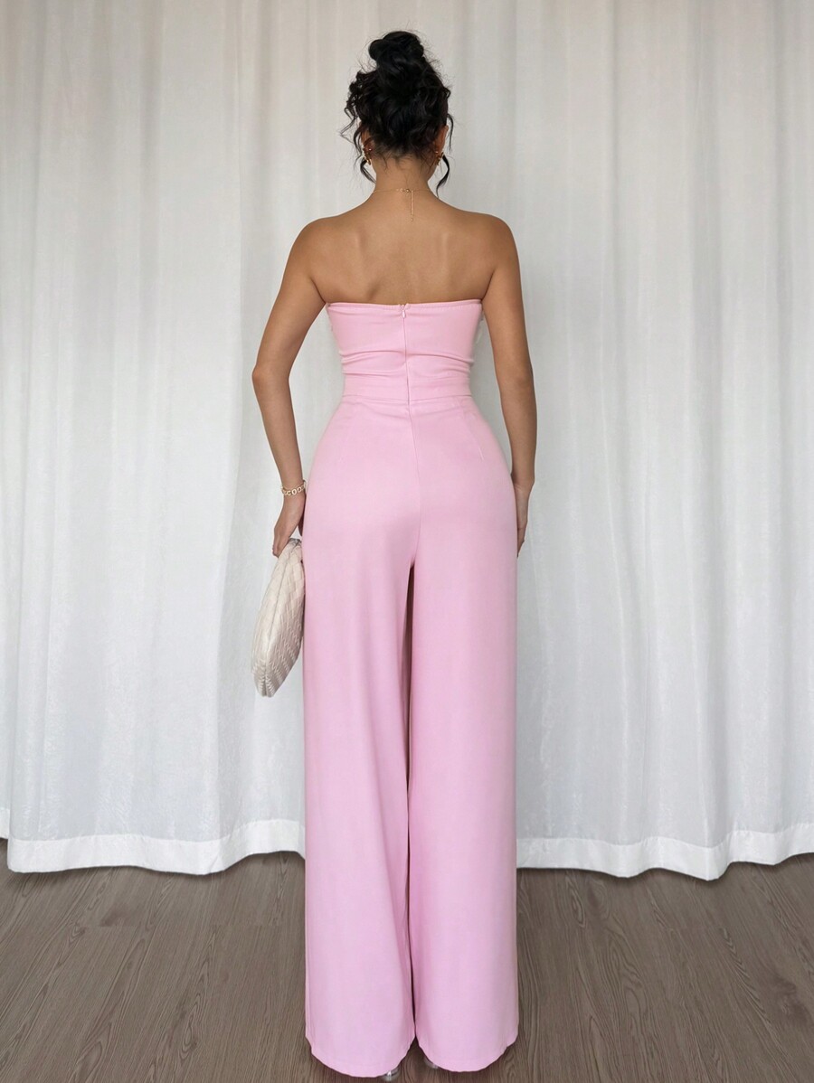 SHEIN Raffinéa Macacão Elegante de Escritório 3D Floral Retalhos com ...