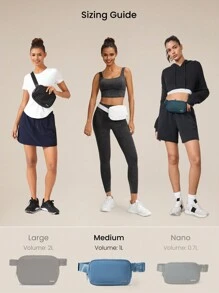 GLOWMODE 1L Zipper Everywhere Belt Bag Water Repellent Waist Crossbody ...