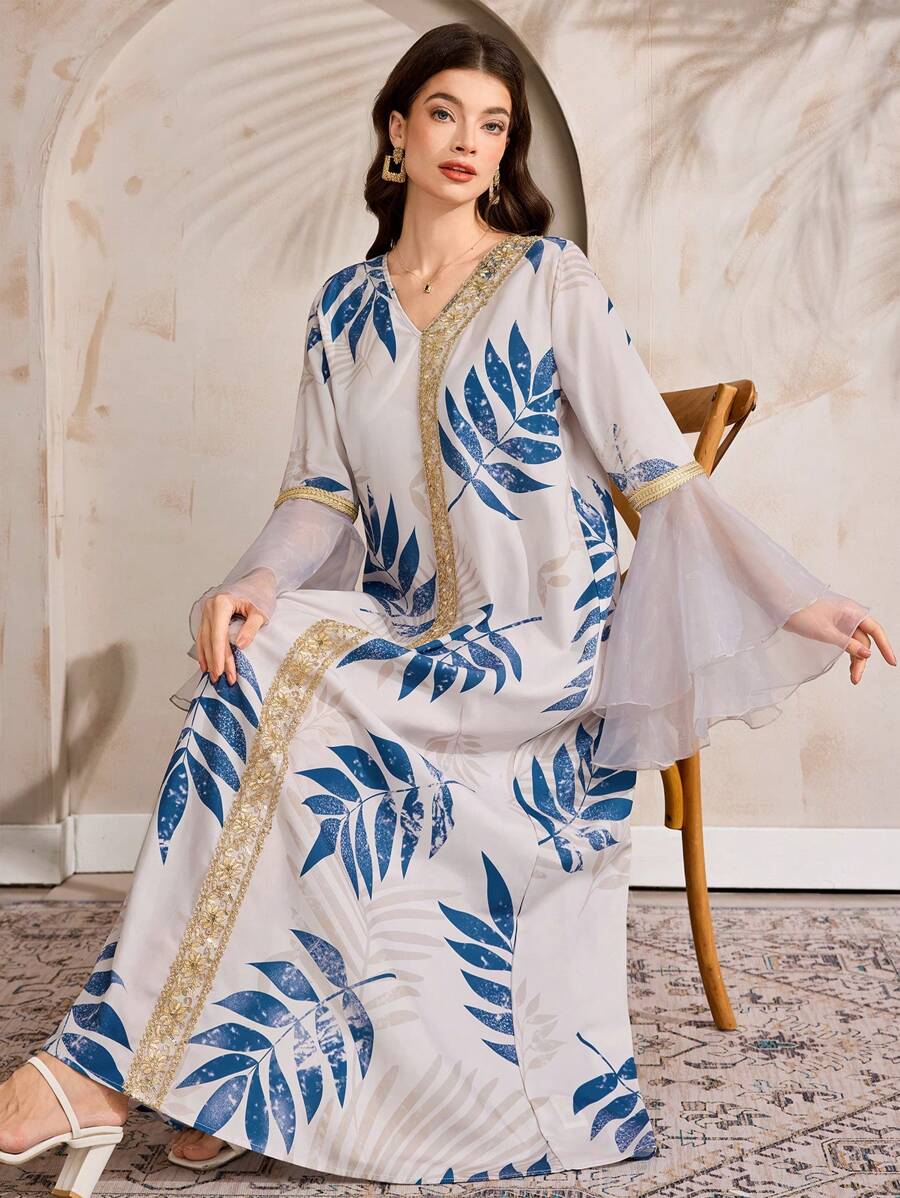 Al Najma שמלת מקסי טורקית לנשים ואביה מסורתית בערבית | SHEIN IL