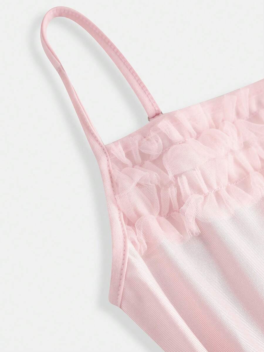 SHEIN Tween Girls Vintage Inspired Pink Pettiskirt Ballet Dance Dress ...