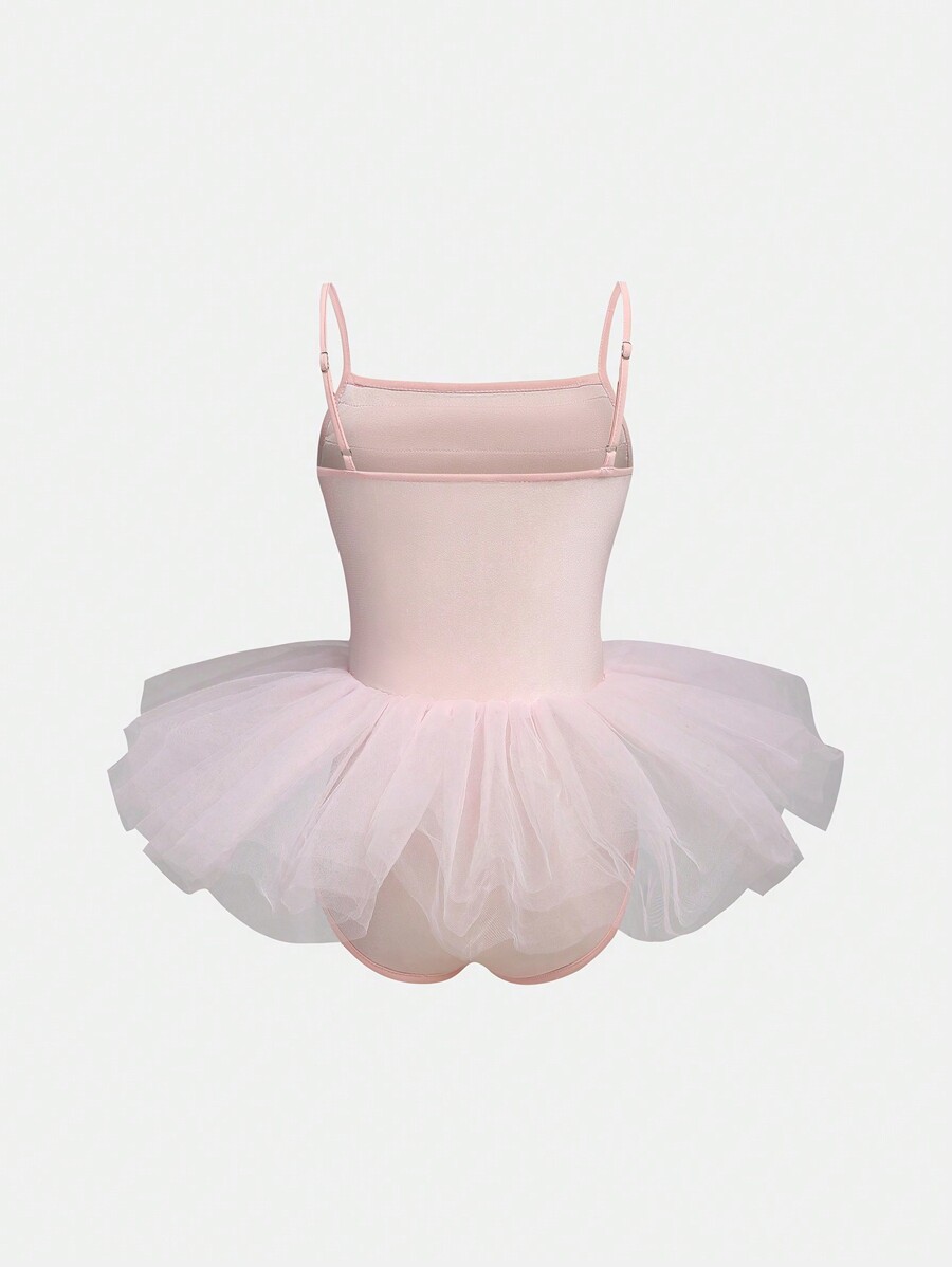 SHEIN Tween Girls Vintage Inspired Pink Pettiskirt Ballet Dance Dress ...