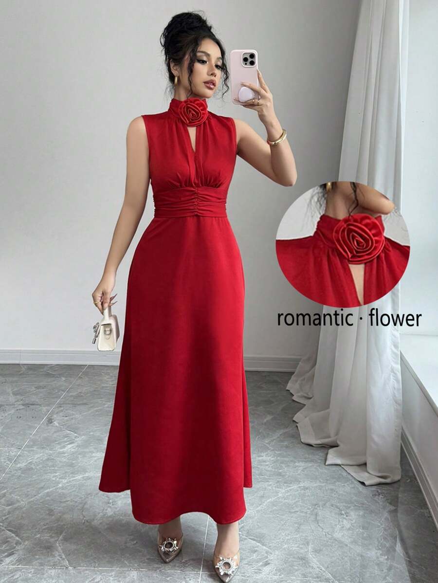 Chiquease Chinese Style Sleeveless Bodycon Dress For Holidays | SHEIN