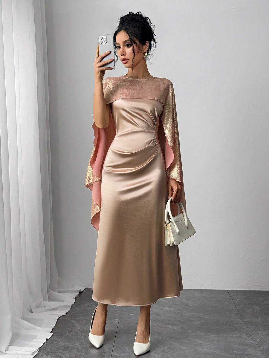 Rafferiza Women Elegant Sheer Mesh Maxi Dress With Camisole Slip, Party ...