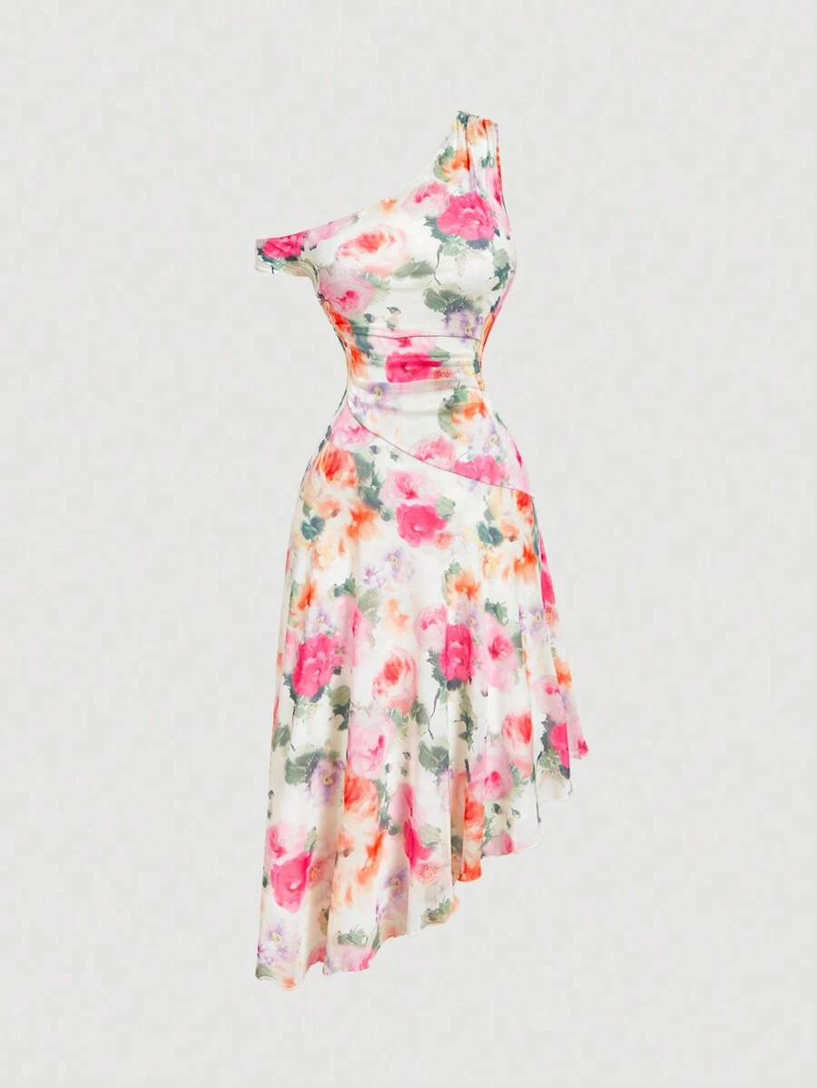 SHEIN MOD Plus Size French Romantic Mid-Length Casual Dress, Minimalist ...