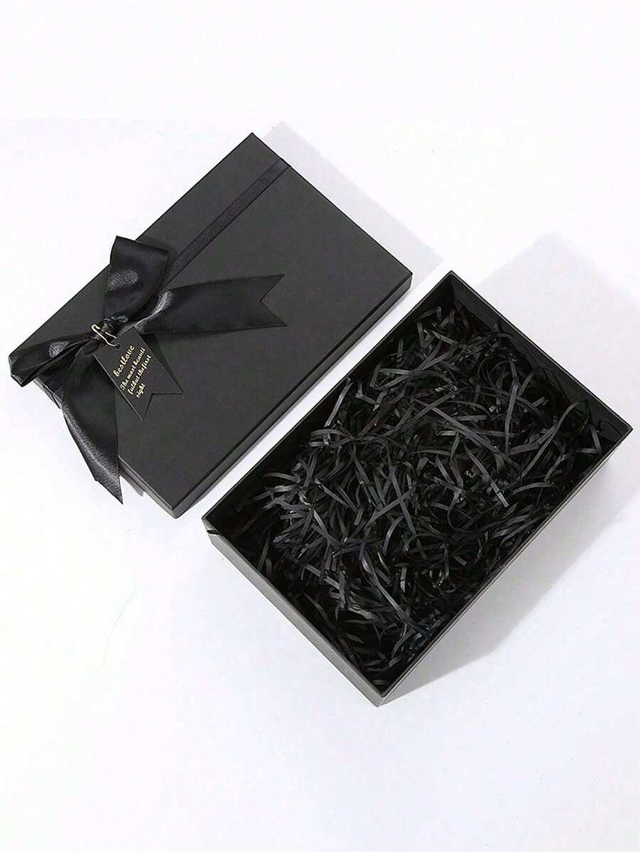 SHEIN 1pc Black Bow Gift Box, Mysterious Elegant Gift Packaging Box For ...