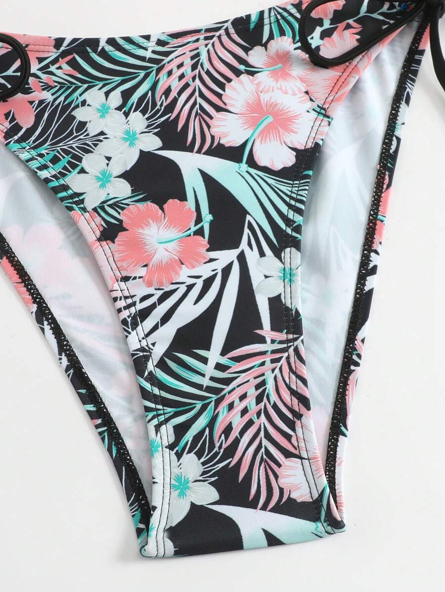 SHEIN Women's Fashion Halter Neck Printed Bikini 2 Piece Swimsuit, Beach Vacation Outfit For ...